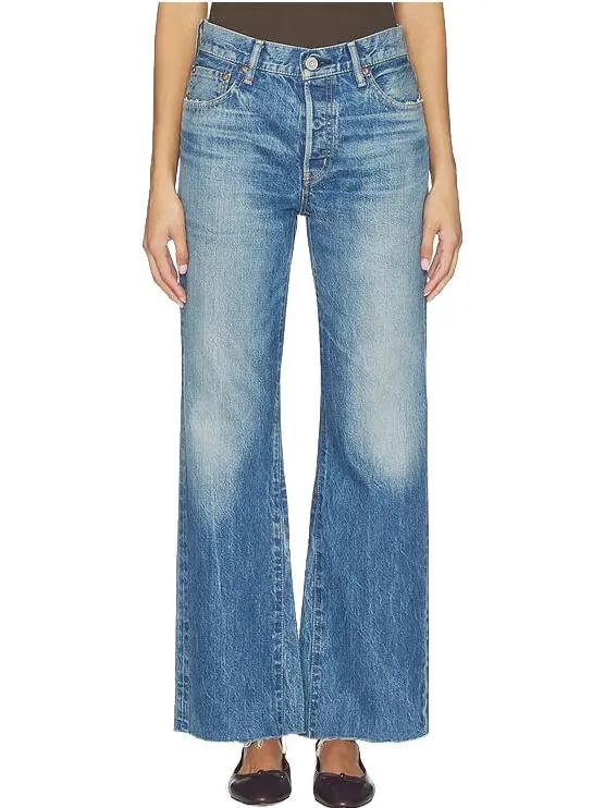 Moussy Vintage Atlantis Remake Flare Jeans - Blue