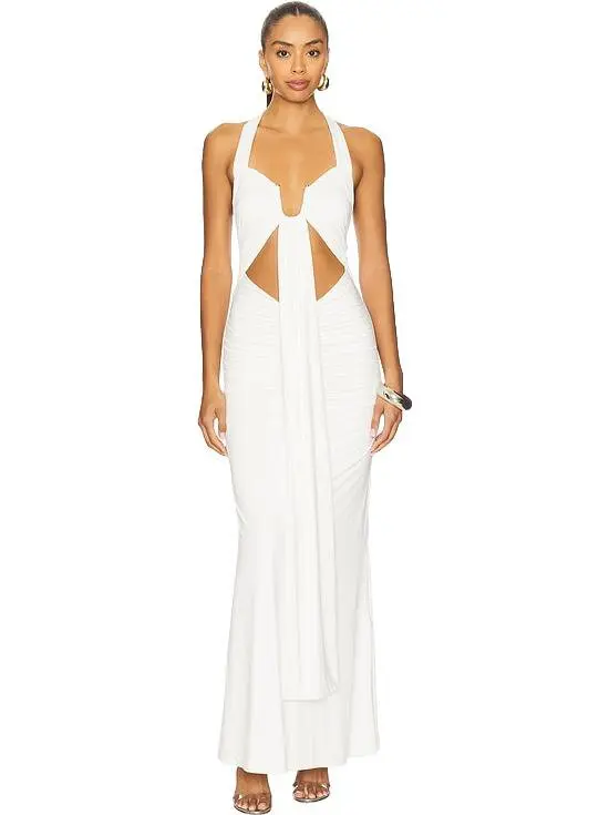 RUNAWAY THE LABEL Flora Maxi Dress - White