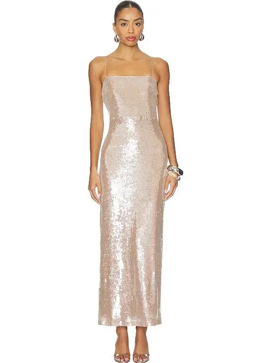 4TH & RECKLESS Norma Sequin Dress - Beige