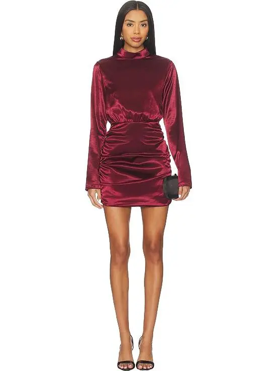 4TH & RECKLESS Odette Mini Dress - Burgundy