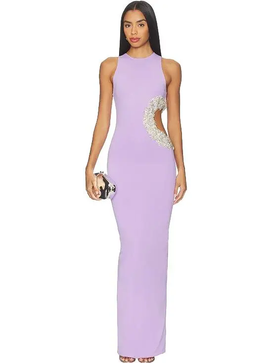 BRONX AND BRONCO Camila Cutout Maxi Dress - Lilac