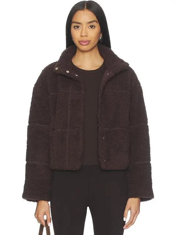 Barefoot Dreams Brushed Cozychic Puffer Jacket - Umber