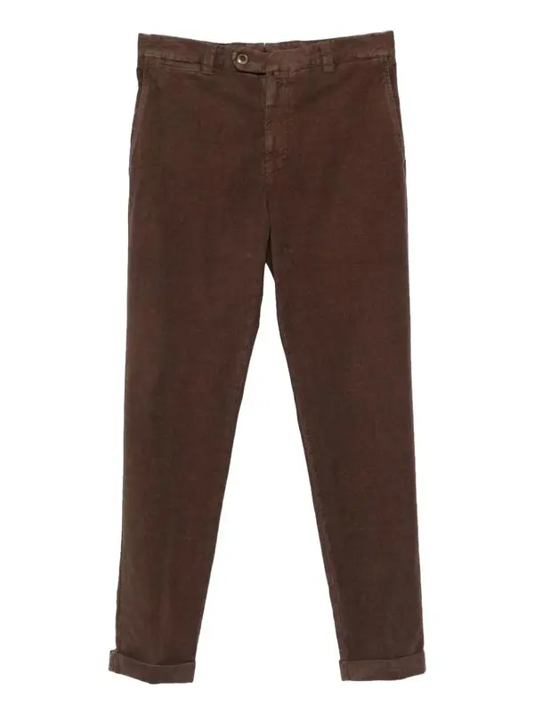 BERWICH Trousers With Cuffed Hem - Brown