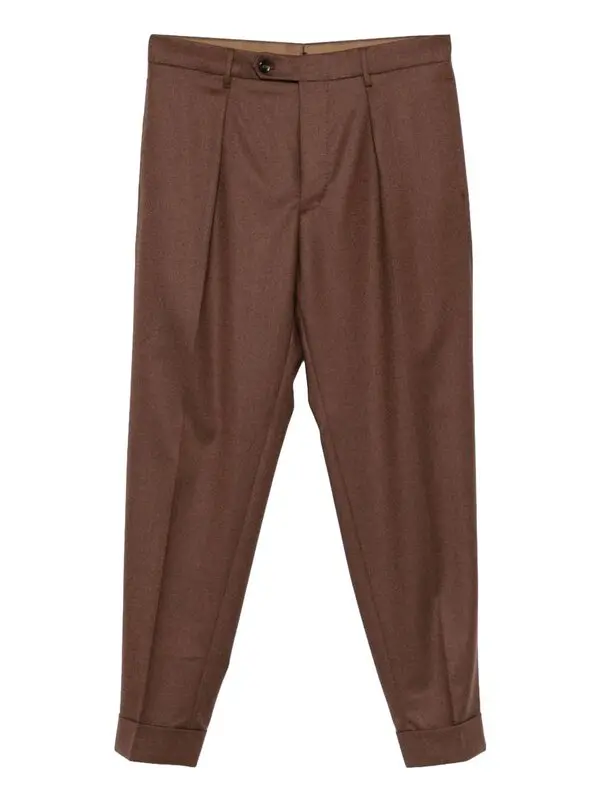 BERWICH Virgin Wool Trousers - Brown
