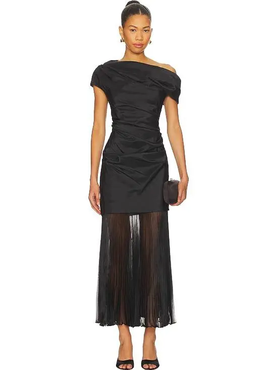 Simkhai Ammalie Combo Midi Dress - Black
