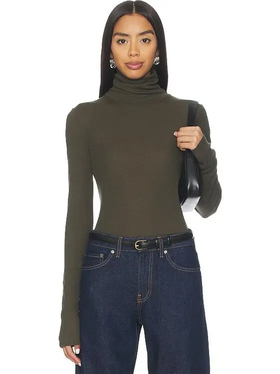 SAMSOE SAMSOE Long Sleeve Turtleneck - Dark Green