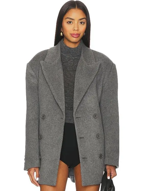 Bardot Classic Oversized Hailey Coat - Grey