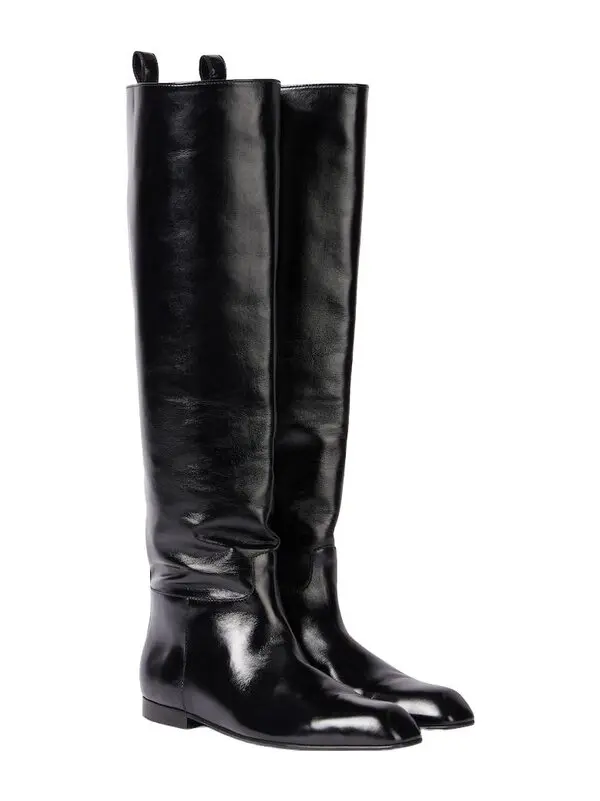 Khaite Colt Leather Knee-high Boots - Black