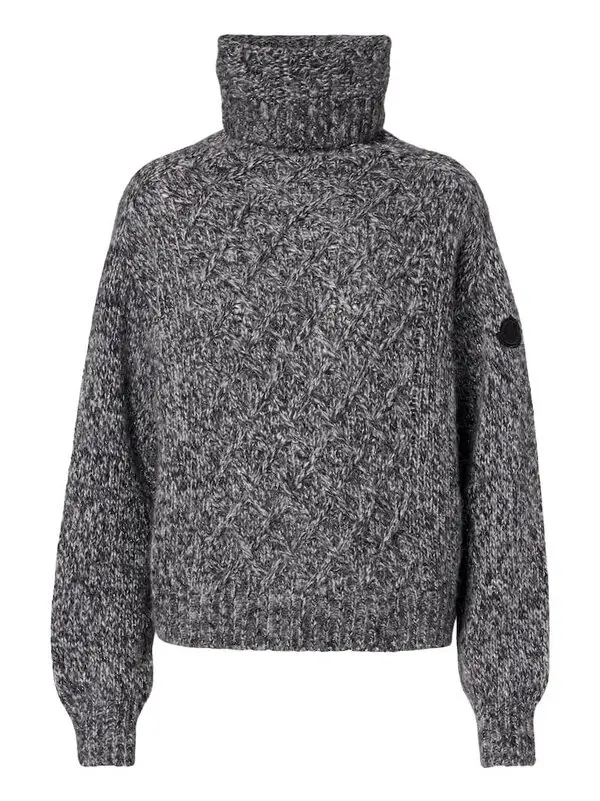 Moncler Alpaca-blend Turtleneck Sweater - Grey