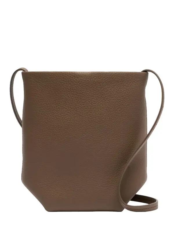 THE ROW N/s Park Leather Crossbody Bag - Grey