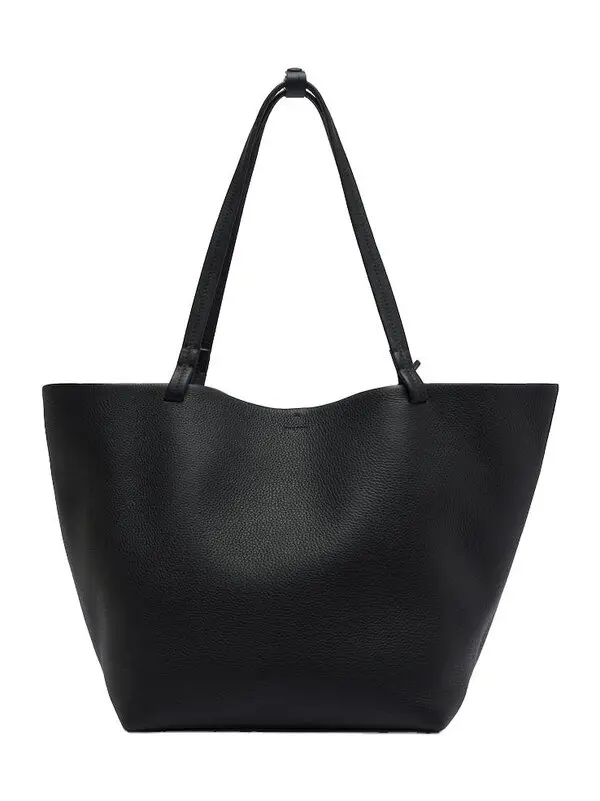 THE ROW Park Tote Three Leather Shopper - Black