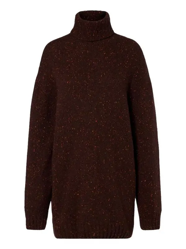 THE ROW Mirai Cashmere Turtleneck Sweater - Brown