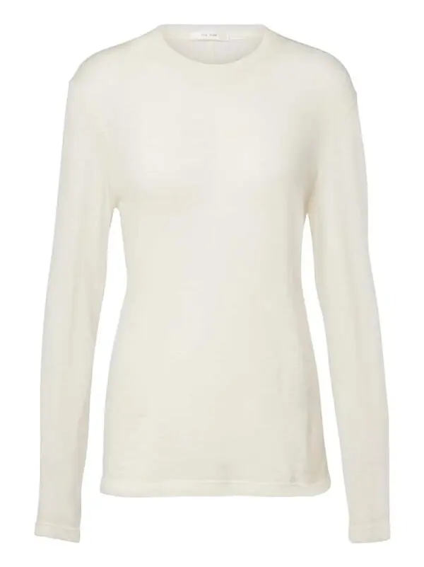 THE ROW Amia Cashmere Sweater - Beige