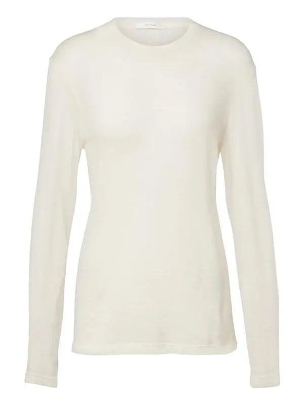 THE ROW Amia Cashmere Sweater - Beige