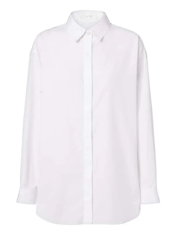 THE ROW Esetan Cotton Poplin Shirt - White