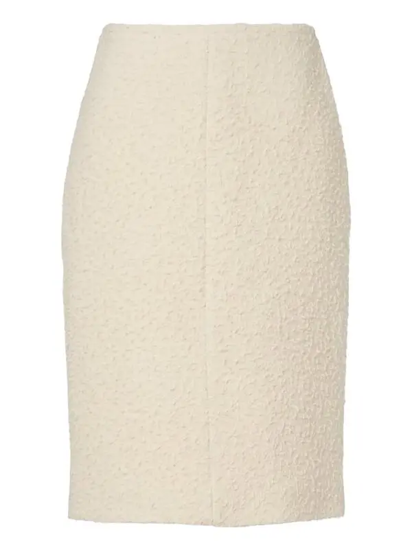 THE ROW Malva Wool Midi Skirt - White