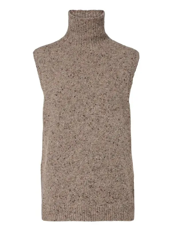 THE ROW Merilas Cashmere Turtleneck Top - Brown