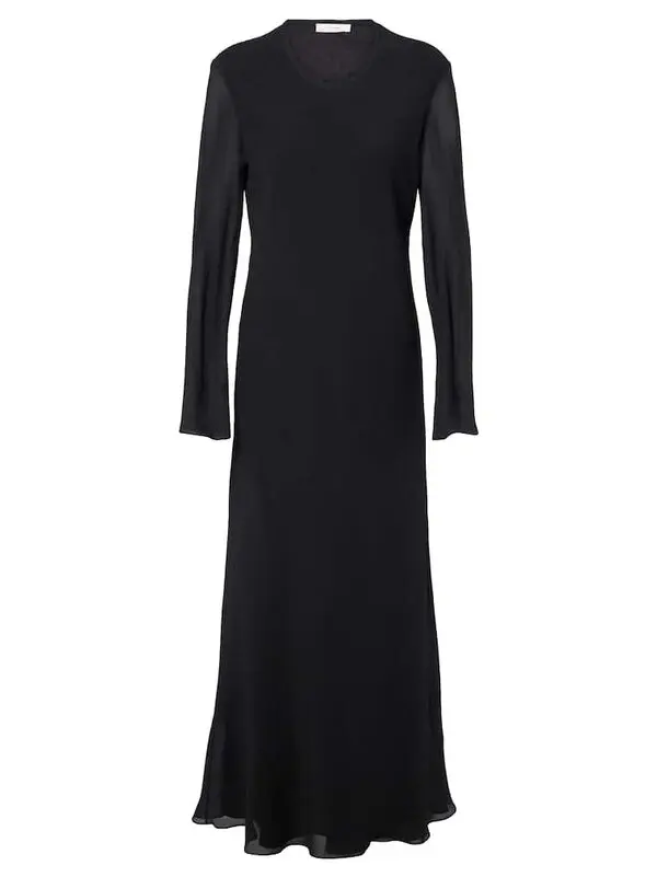 THE ROW Merita Silk Maxi Dress - Black