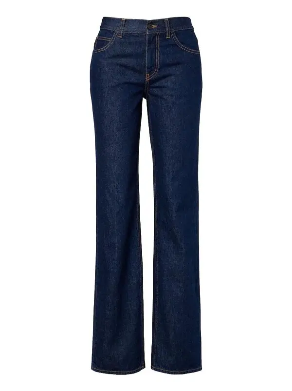 THE ROW Carlyl Mid-rise Straight Jeans - Blue