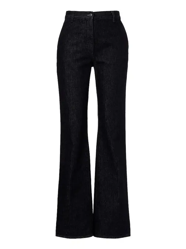 THE ROW Vita Straight Leg Jeans - Black
