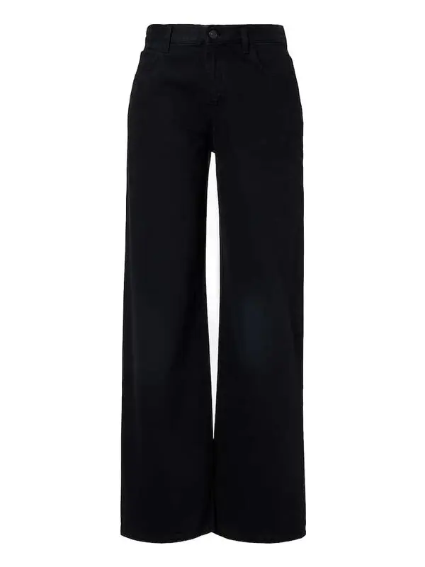 THE ROW Eglitta Low-rise Wide-leg Jeans - Black