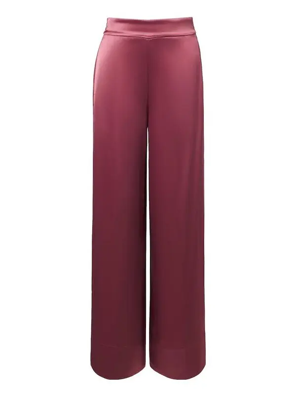 JOSEPH Dijon Satin Wide-leg Pants - Pink