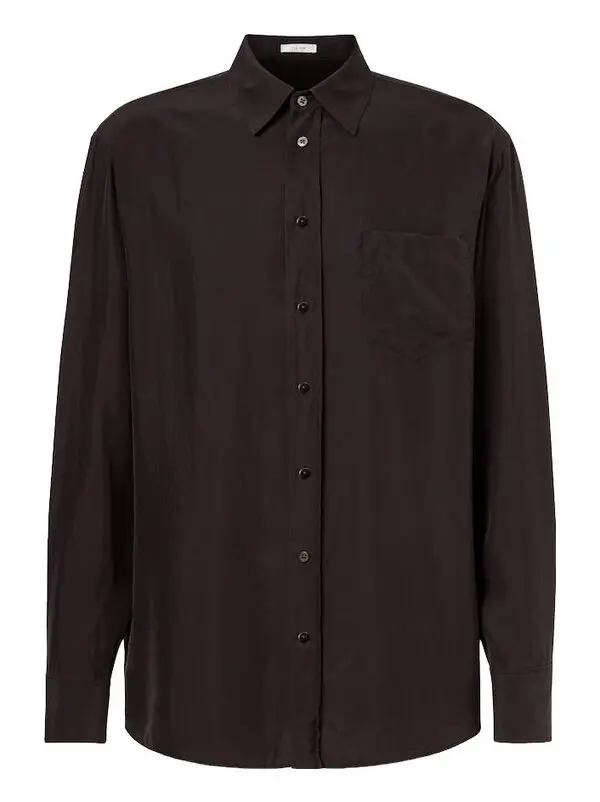 THE ROW Fiska Silk Shirt - Brown