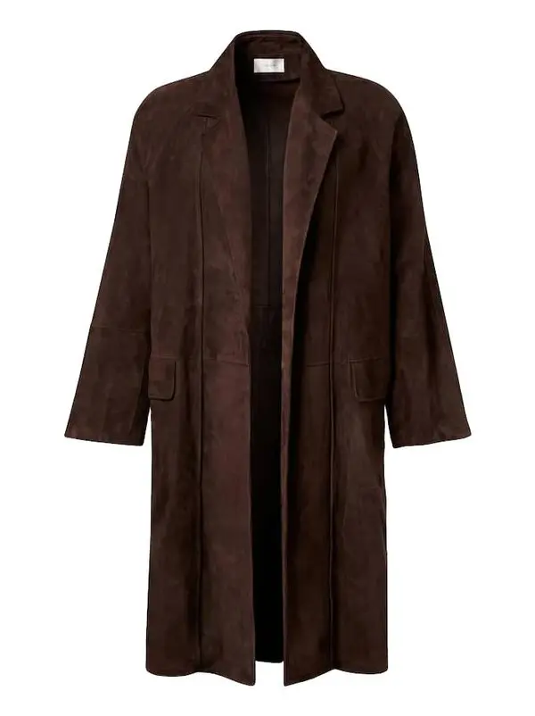 THE ROW Hanto Suede Coat - Brown
