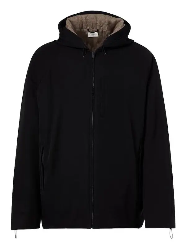 THE ROW Horatio Wool Gabardine Parka - Black