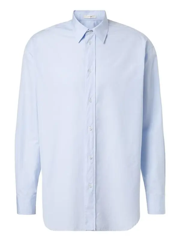 THE ROW Granada Cotton Chambray Shirt - Blue