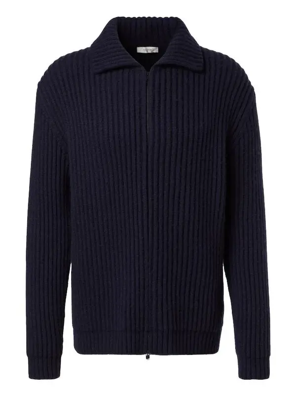 THE ROW Hornby Cashmere Zip-up Cardigan - Blue