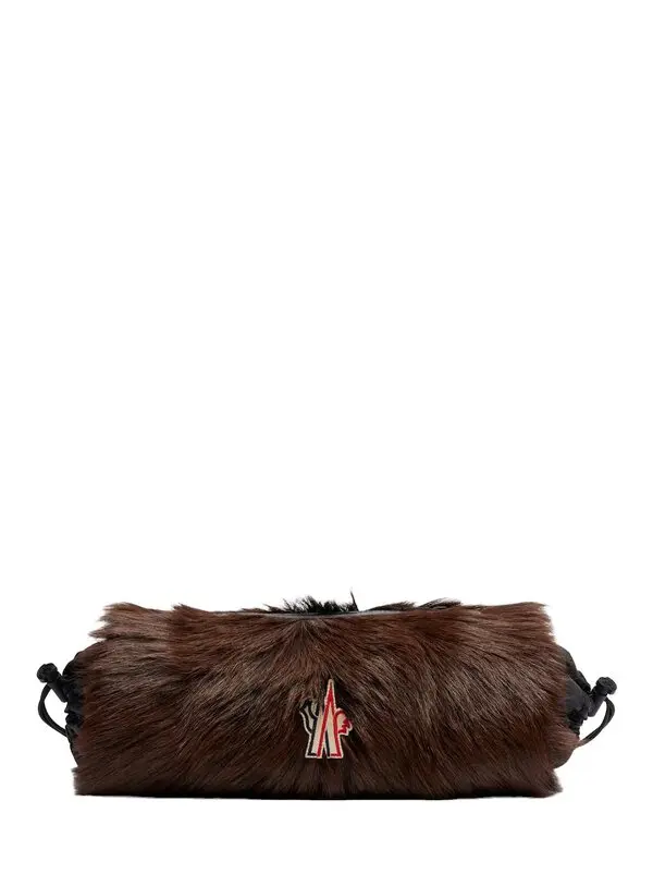 Moncler Shearling Clutch - Brown