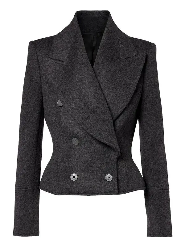 Alexander McQueen Double-breasted Wool Jacket - Grey