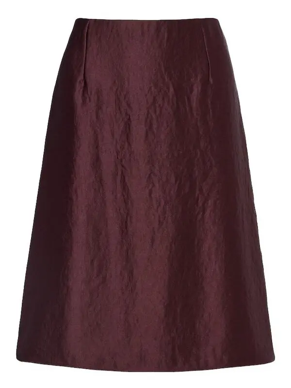 Vince Satin Midi Skirt - Burgundy