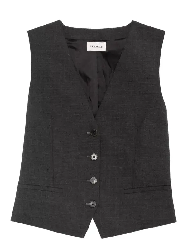 P.a.r.o.s.h Buttoned Waistcoat - Grey