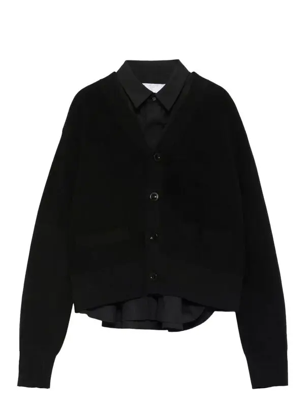 Sacai Button Pocket Knitwear - Black