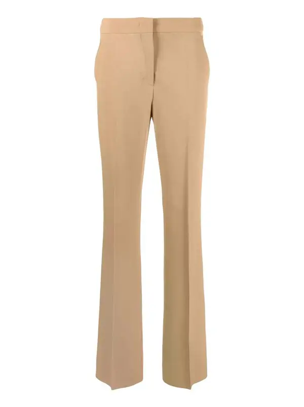 Max Mara High-waisted Pressed-crease Trousers - Neutrals