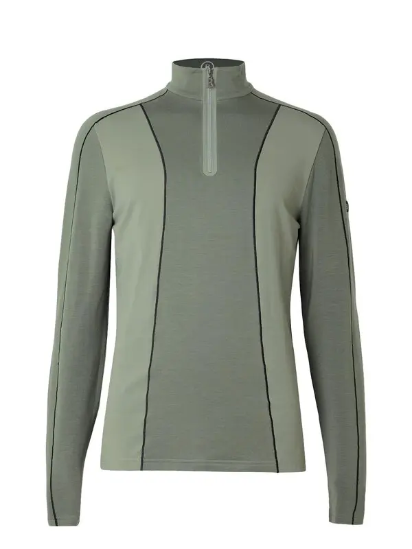 Bogner Stretch-jersey Half-zip Base Layer - Green