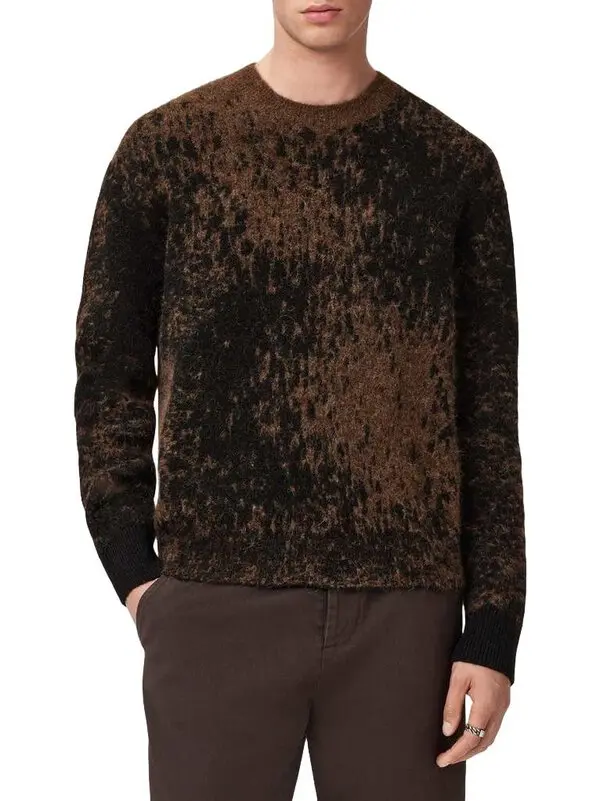 ALLSAINTS Storm Alpaca Blend Crewneck Sweater - Brown