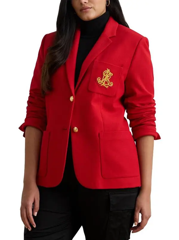 Ralph Lauren Bullion Jacquard Blazer - Ralph Red