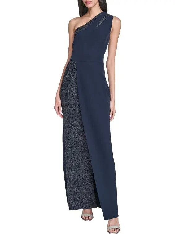 Vince Camuto Laguna Sequin Detail Gown - Navy