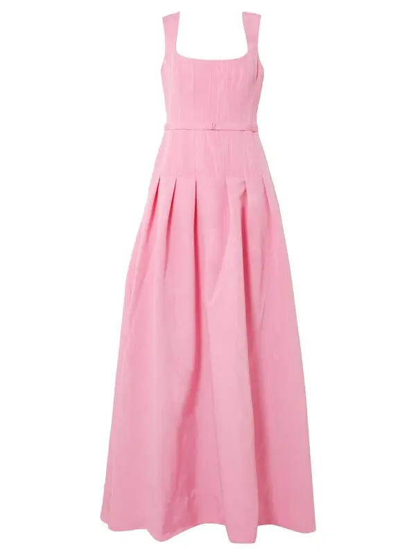 Rebecca Vallance Amaro Belted Taffeta Gown - Pink