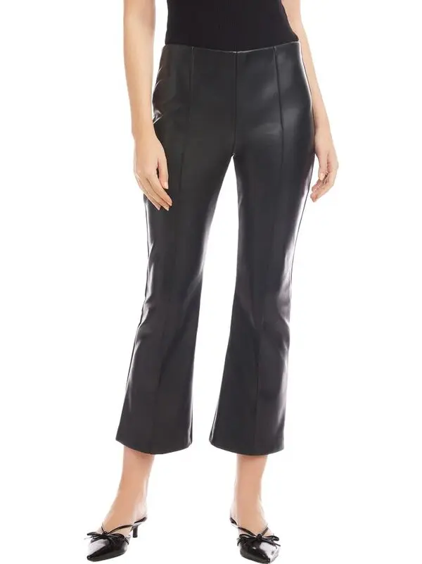 Fifteen Twenty Sigourney Faux Leather Ankle Pants - Black
