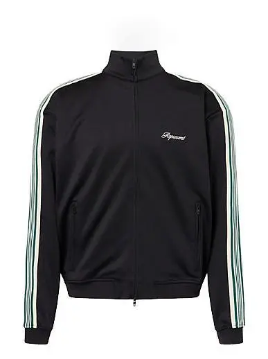 REPRESENT Embroidered-logo Striped-taped Woven Track Jacket - Jet Black