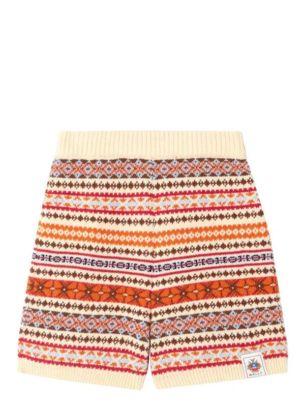 Bally Jacquard-knit Wool Shorts - Neutrals