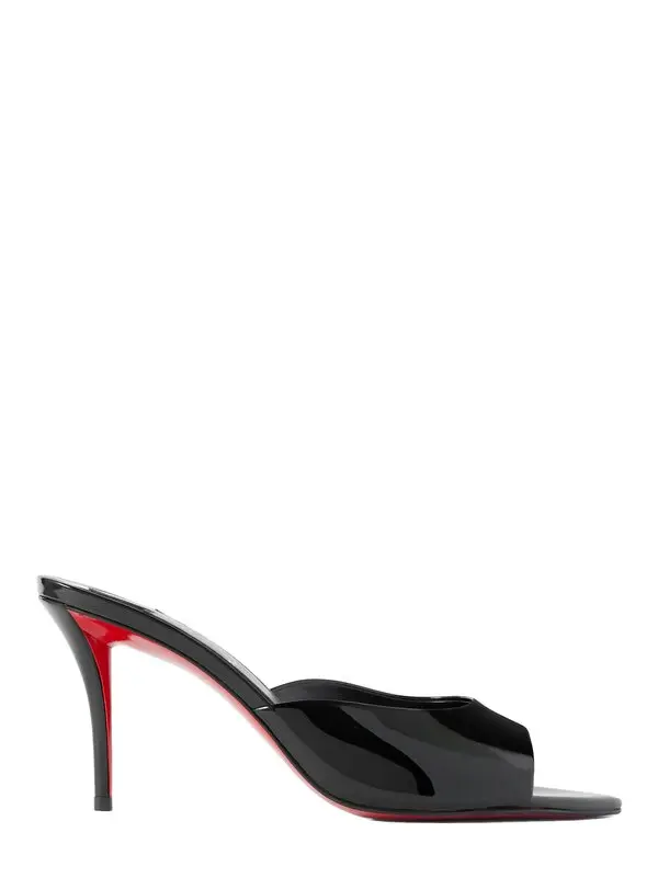 CHRISTIAN LOUBOUTIN Miss Z 80 Patent-leather Mules - Black