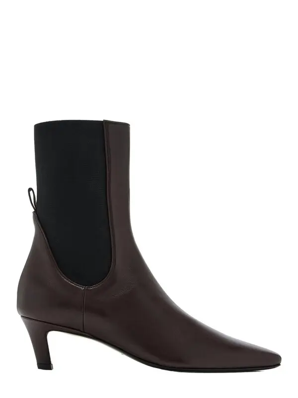TOTEME Mid Heel Ankle Boots - Brown