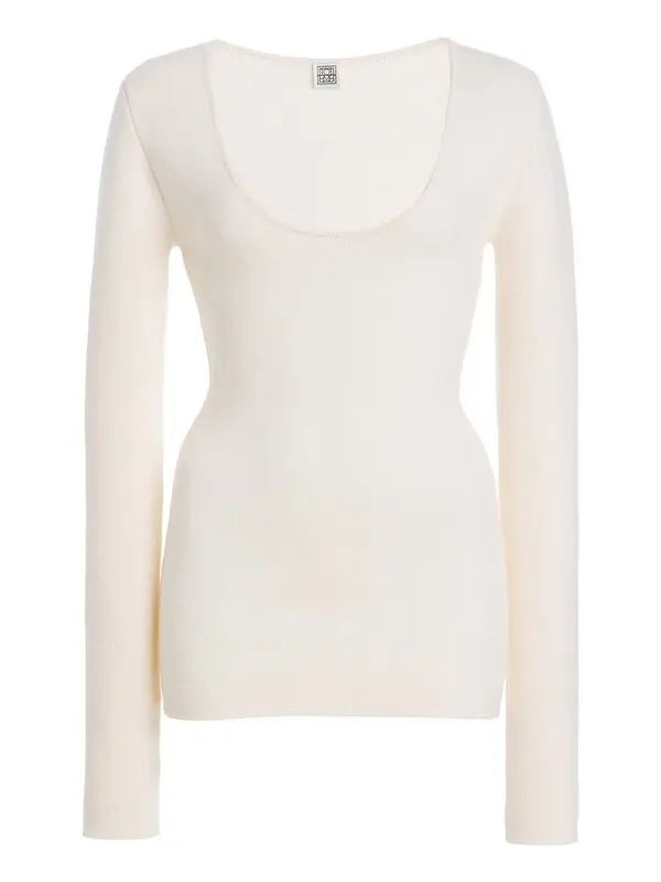 TOTEME Merino Wool-blend Top - Ivory