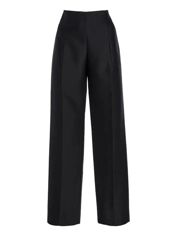 TOTEME Slim Straight-leg Trousers - Black