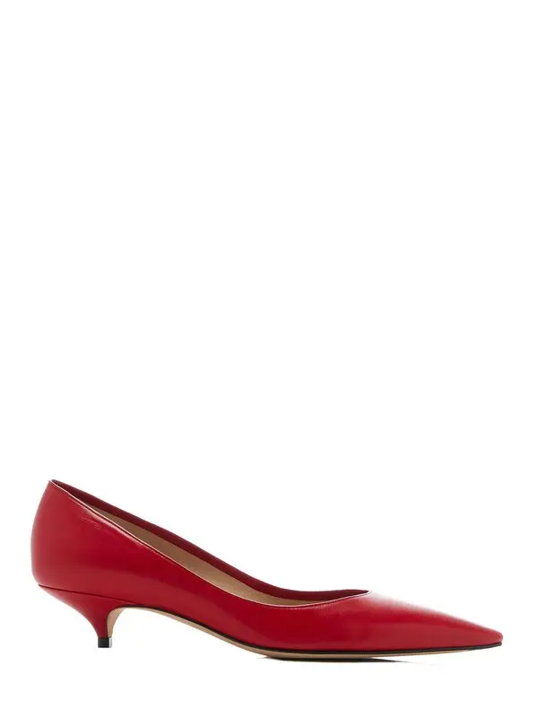 THE ROW Liisa Ii Leather Pumps - Red